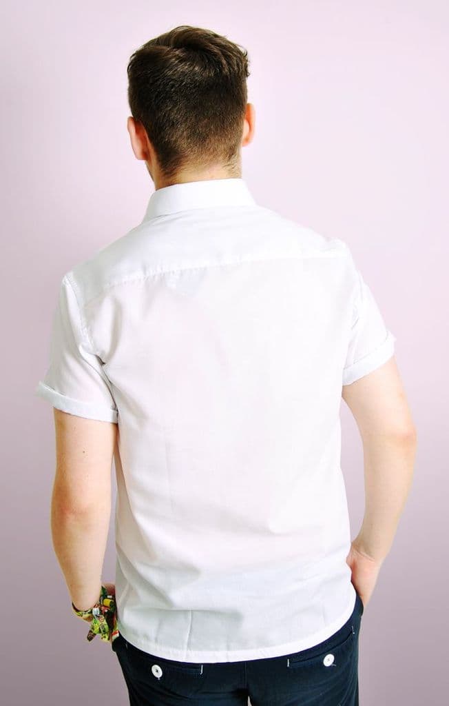 Short Sleeved Shirt with Concealed Front Placket